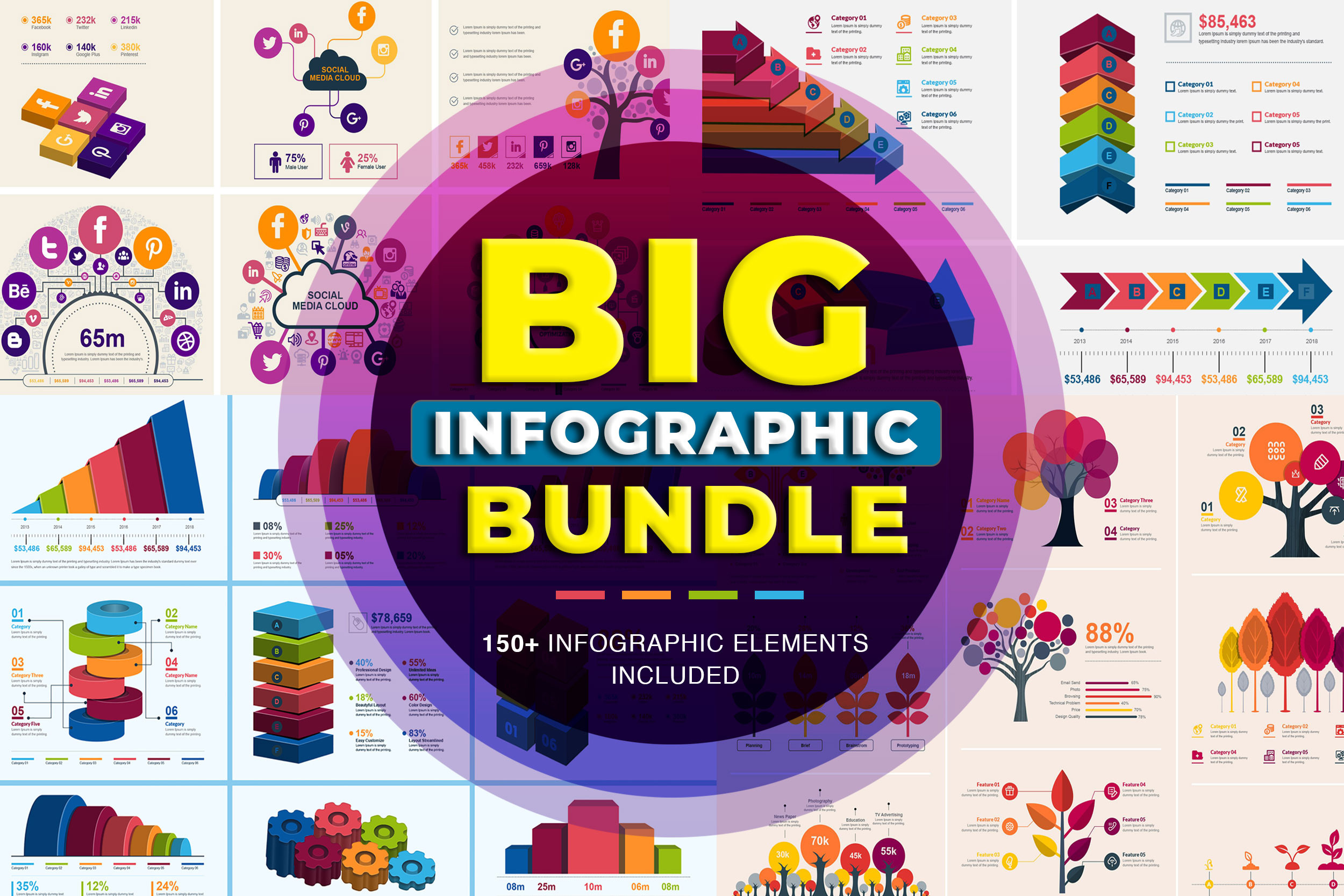 Infographic Bundle, an Illustration by ContestDesign