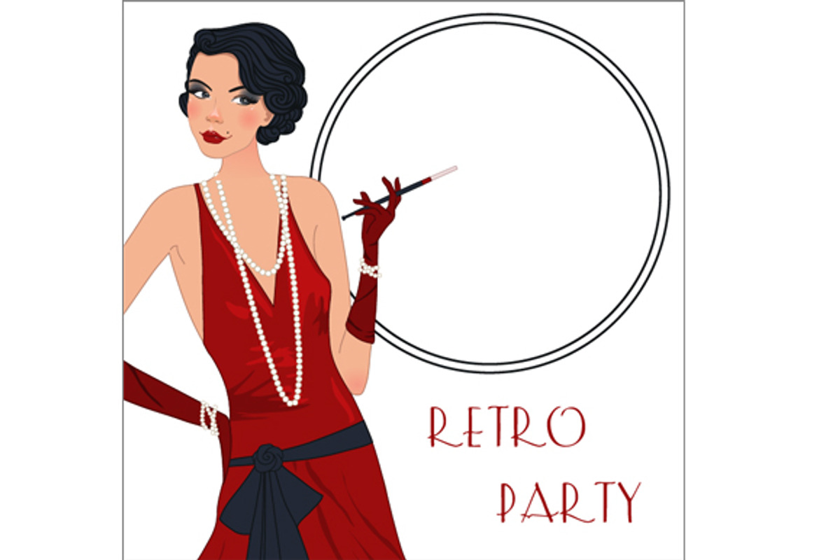 Retro party invitation set, an Invitation Template by Mockup Up!