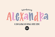 ALEXANDRA a Hand Lettered Serif Font, a Serif Font by Blush Font Co ...