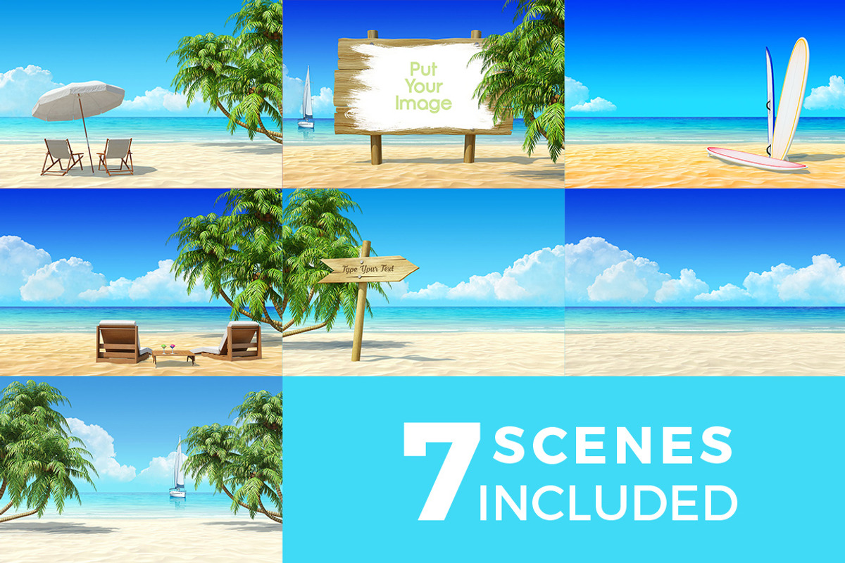 Beach Scene Generator, a Background Graphic by Sentavio