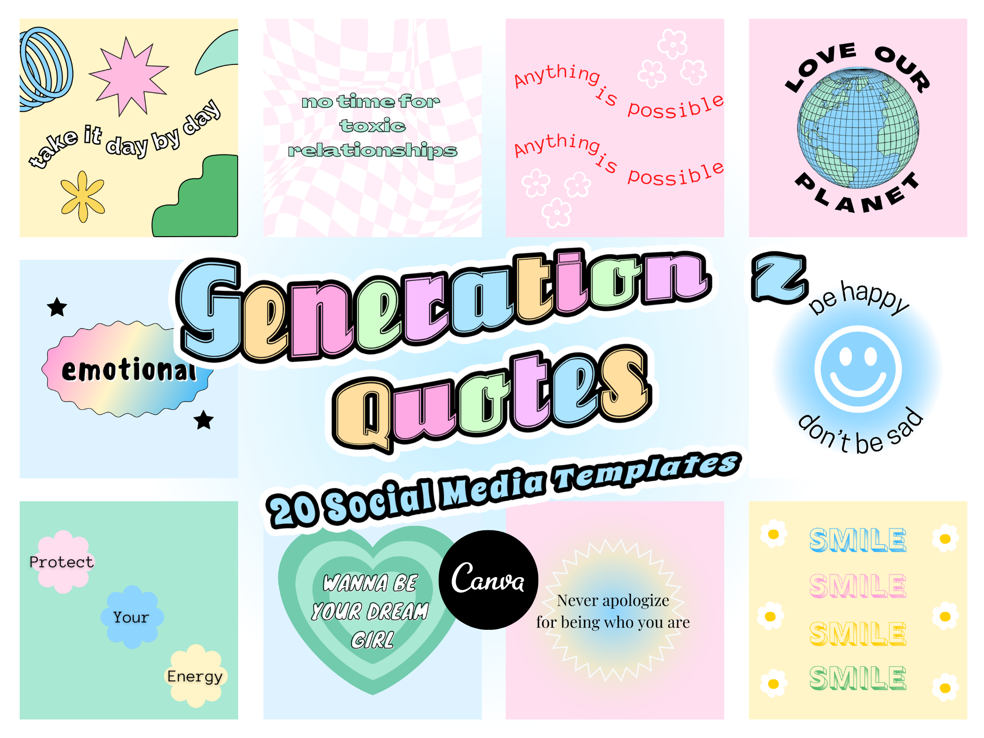 20 GEN Z QUOTES Instagram Templates