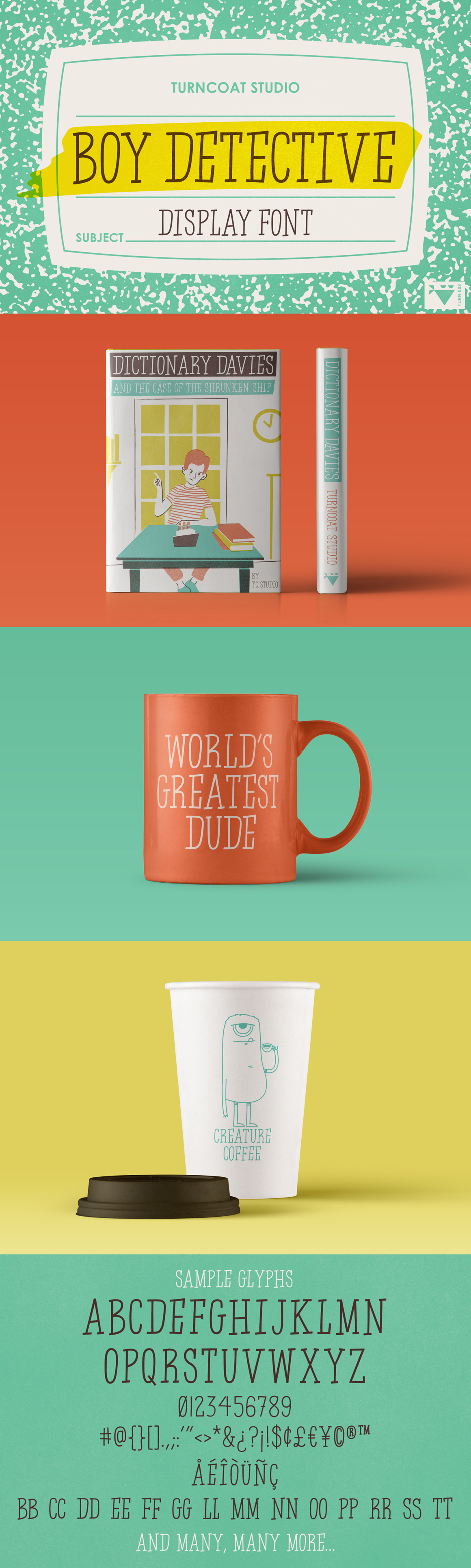 Boy Detective Font, a Serif Font by Turncoat Studio | Creative Market