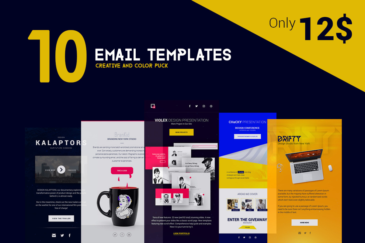 Creative Bundle of 10 Email Template, an Email Template by Ceaso Store