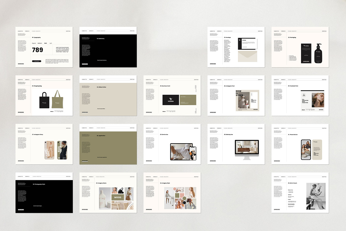 Vooga / Brand Guidelines, a Brochure Template by Studio Industry