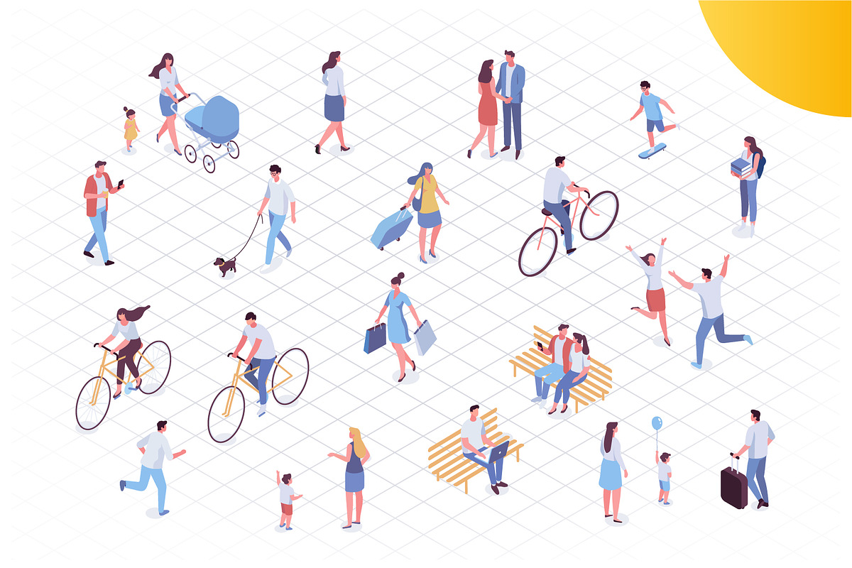 300+ Isometric People vector set, a Person Illustration by Vector_Art