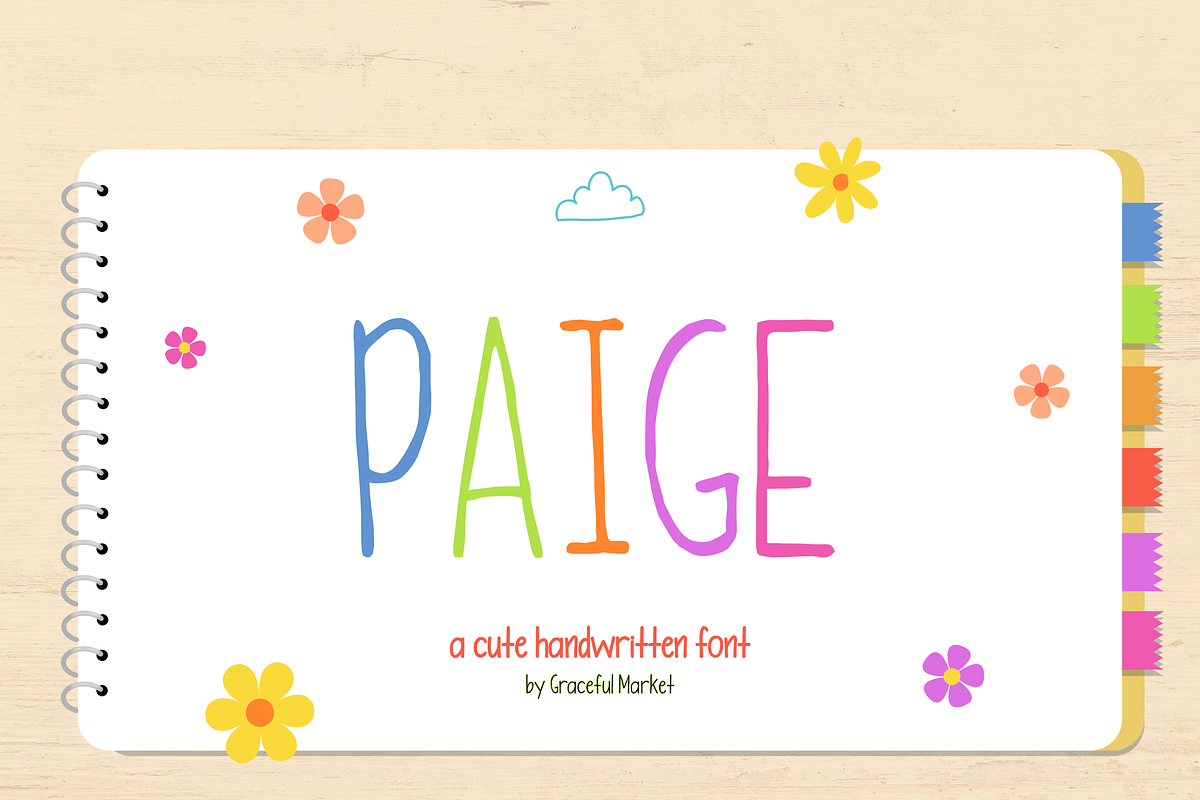 Paige | HANDWRITTEN FONT, a Sans Serif Font by Graceful Market