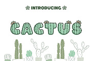 Cactus Font, a Font by Fox7 By Rattana