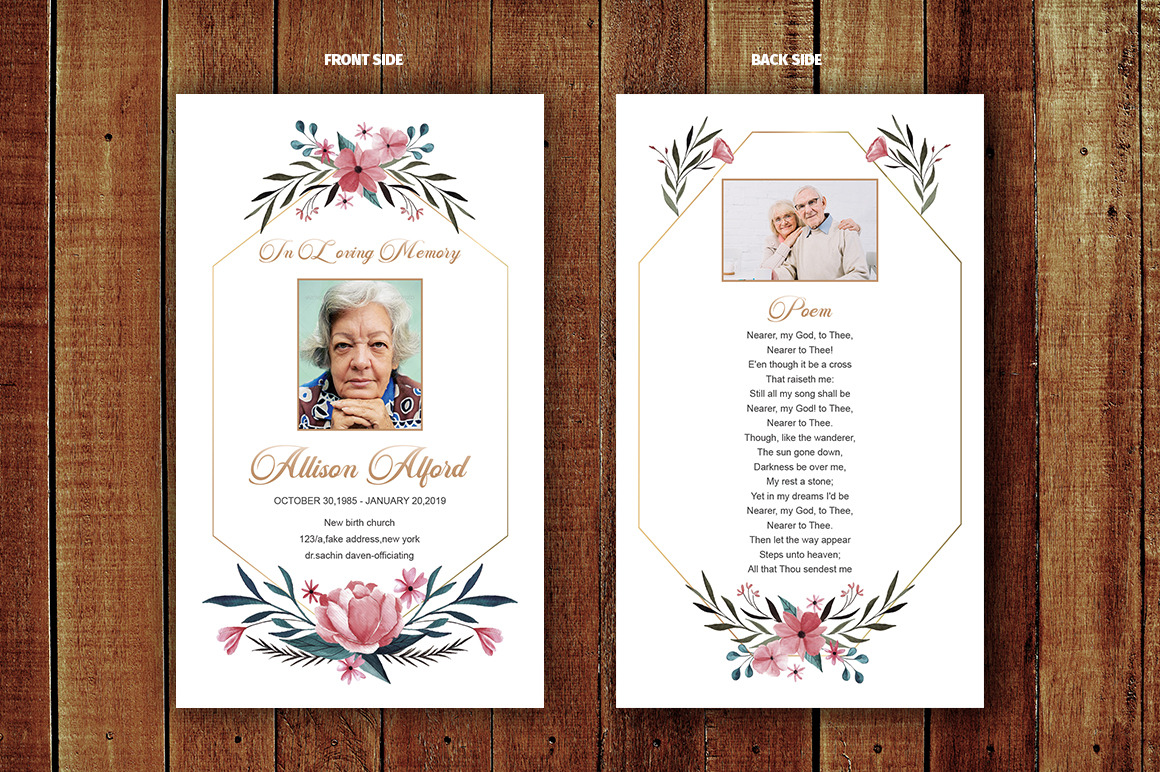 Funeral Prayer Card, a Card Template by Madhabi Studio