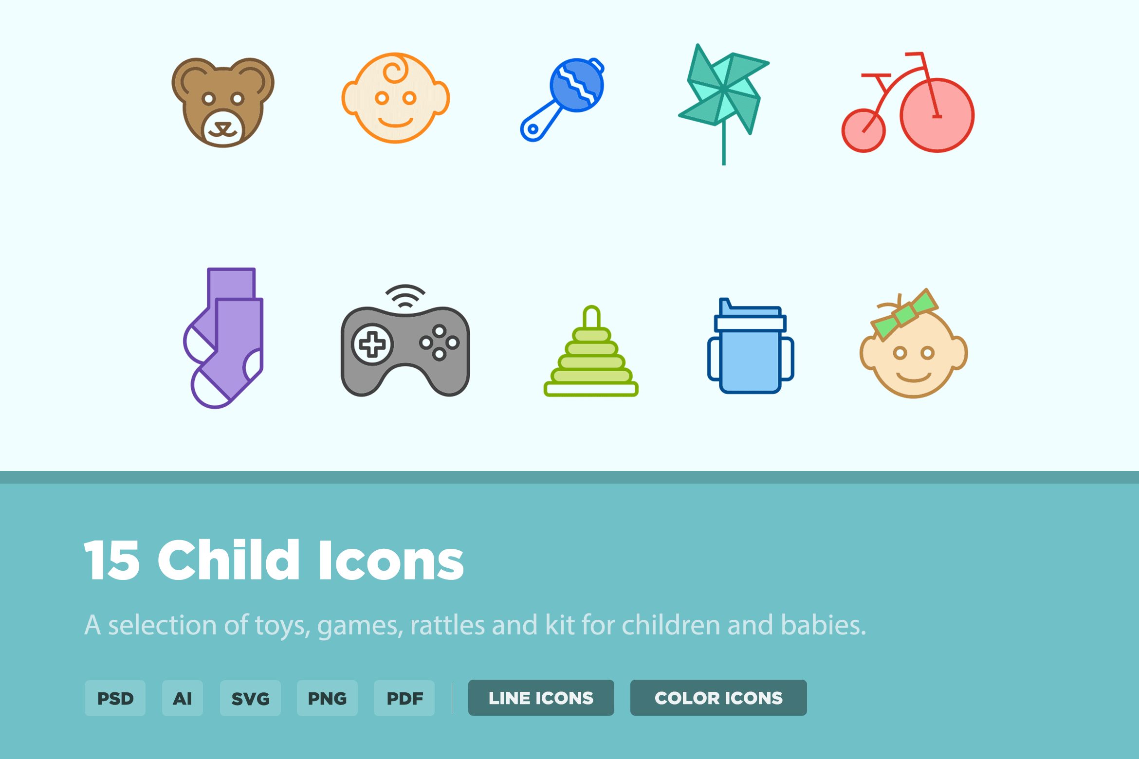15 Child Icons, an Icon by Creative VIP