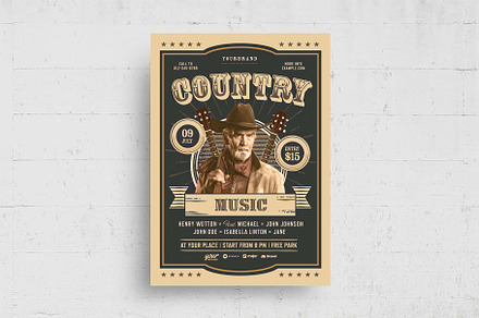 Country Music Festival | Flyer Templates ~ Creative Market