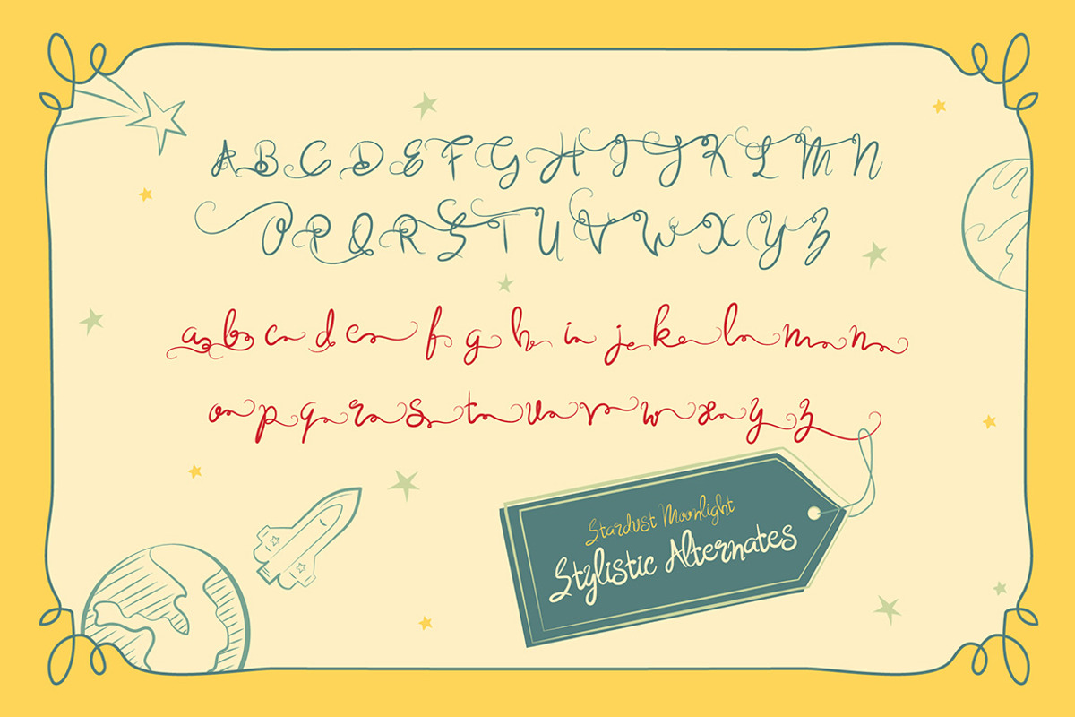 Stardust Moonlight, a Script Font by TGIF.STD