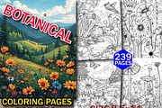 Botanical Coloring Pages for Kids, an Illustration by Design Zone