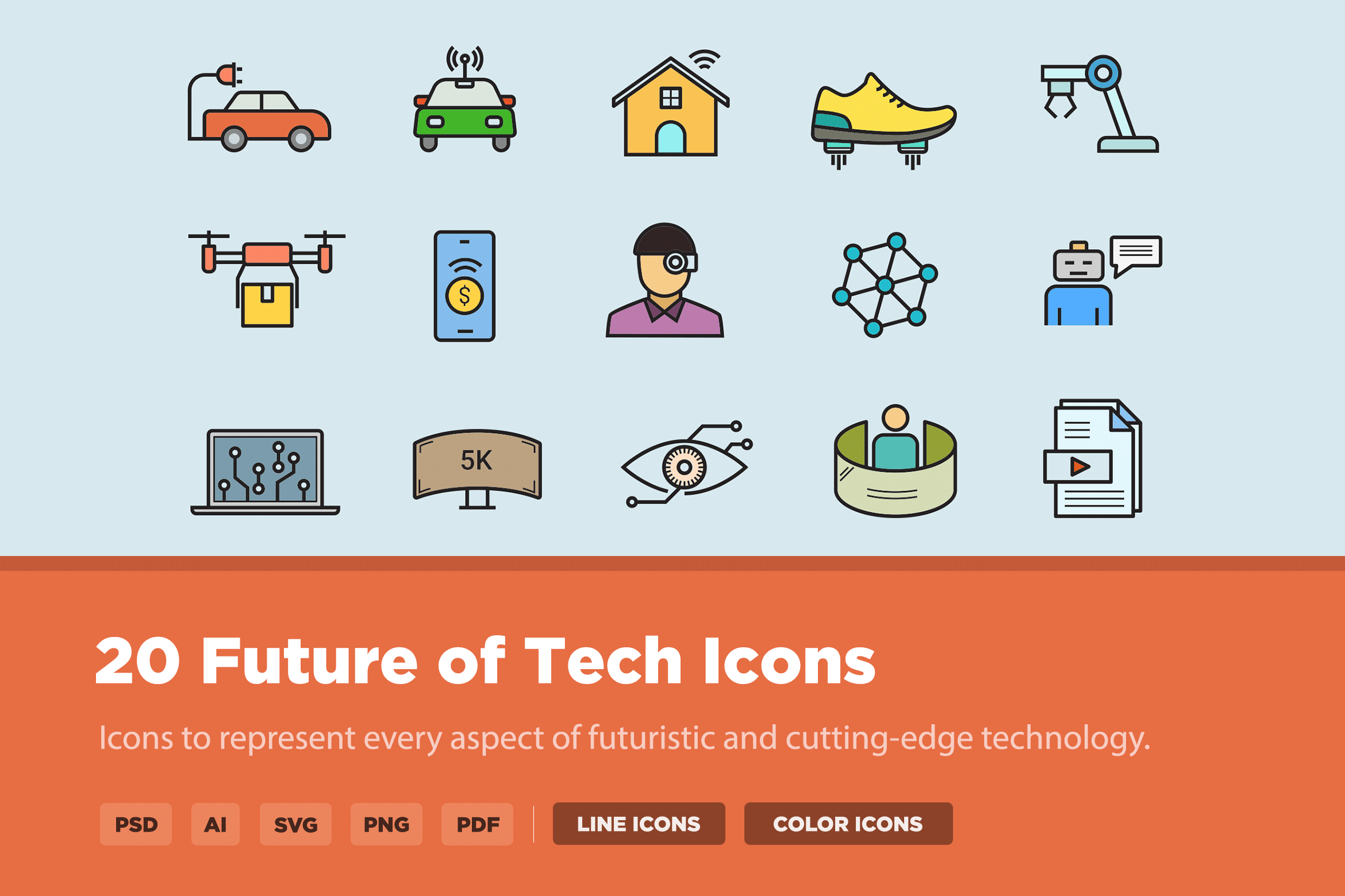 20 Future of Tech Icons, an Icon by Creative VIP