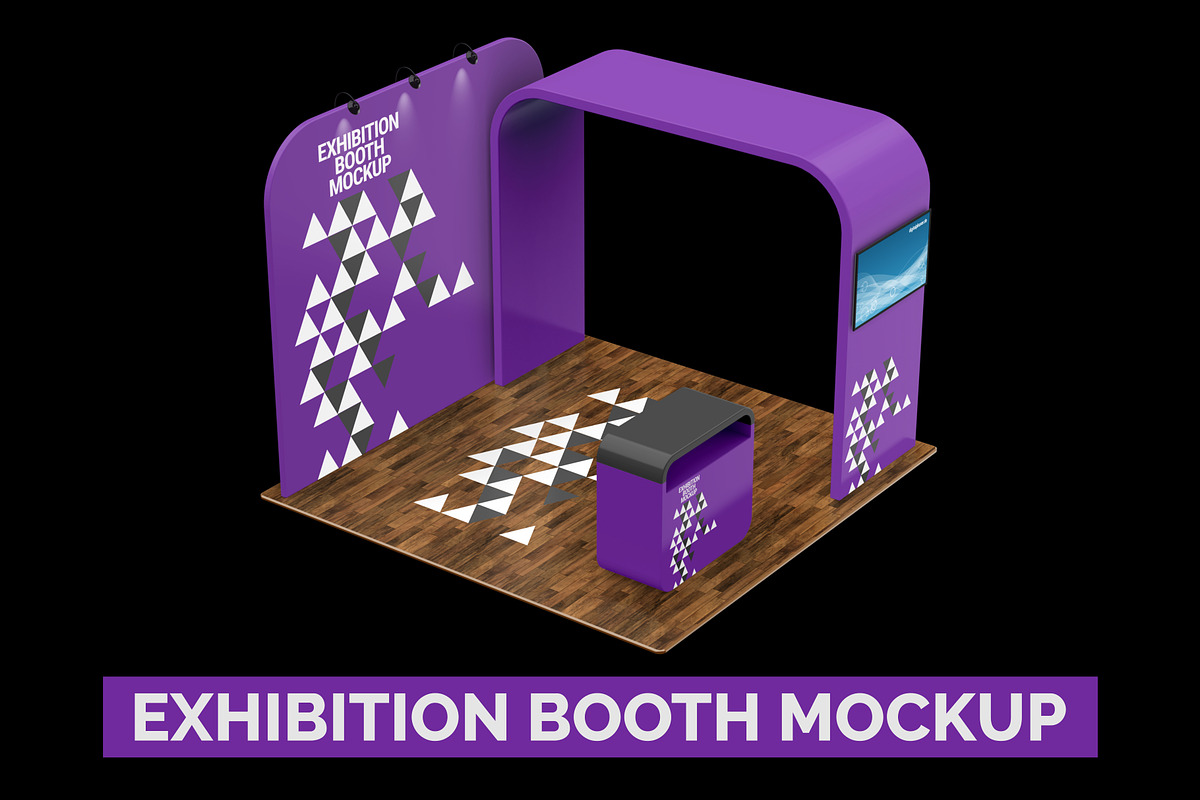 Exhibition Booth Stand Mockup, an Advertising Mockup by Digitalphaser