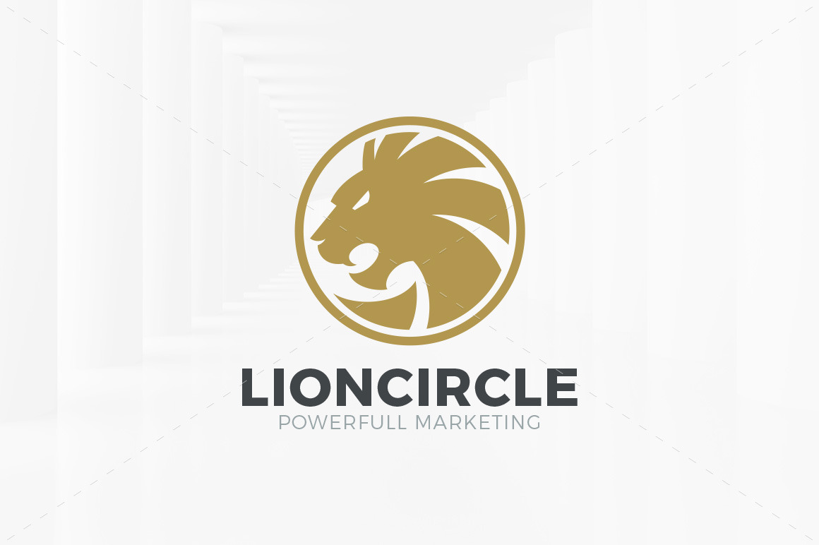 Lion Circle Logo Template, a Branding & Logo Template by LOGOMAGINE