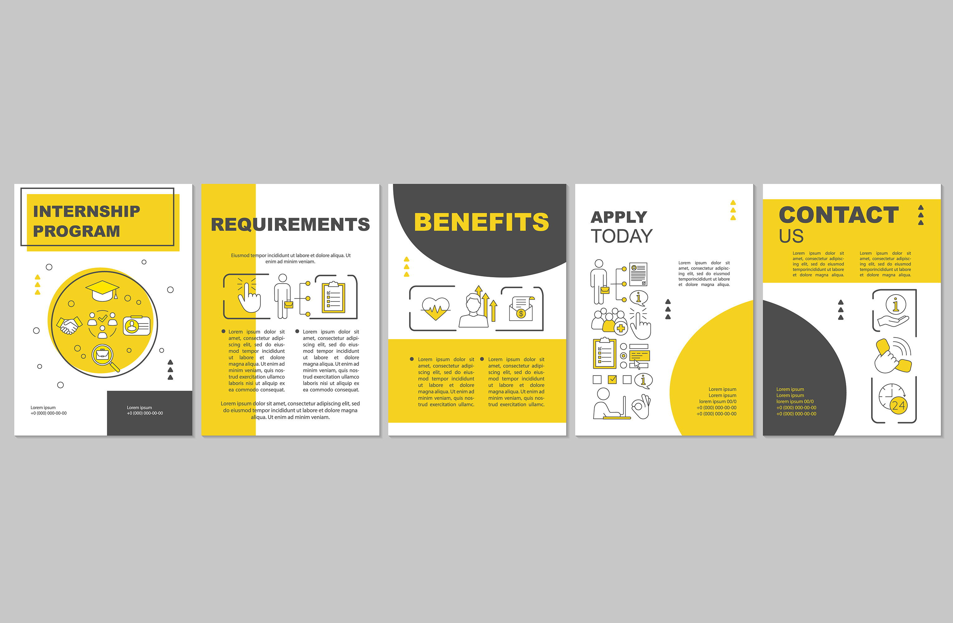 Internship program brochure template, a Brochure Template by bsd studio