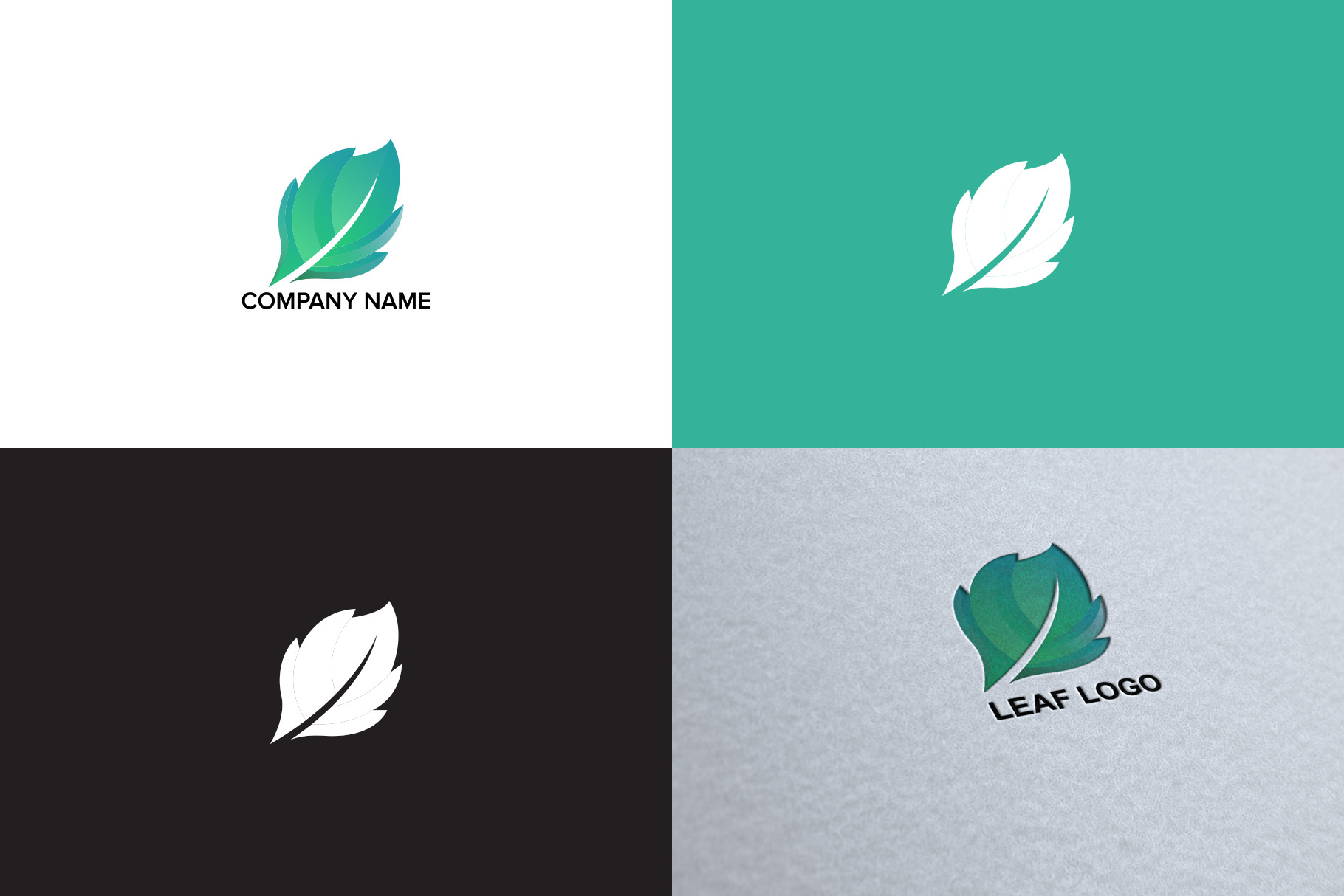 Leaf logo design, a Branding & Logo Template by GranzCreative