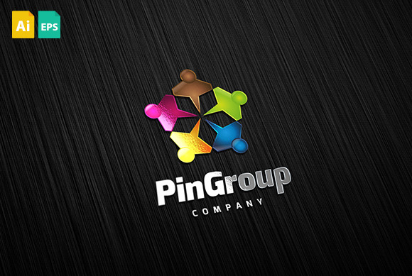 PinGroup Logo, a Branding & Logo Template by Schneider Design Store