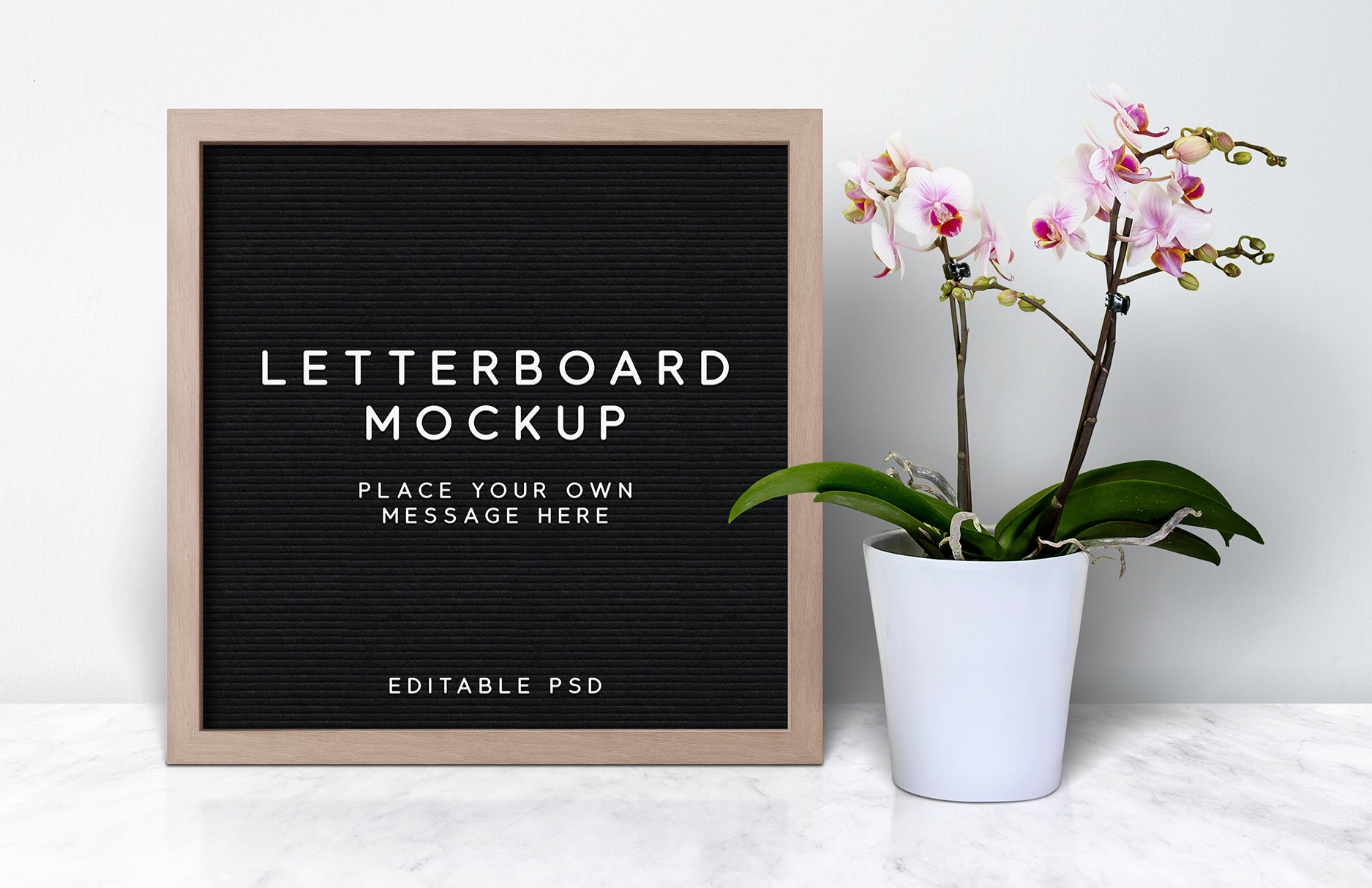 Letter Board Mockup for Photoshop, a Mockup by Medialoot