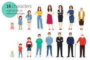 Vector life stages characters