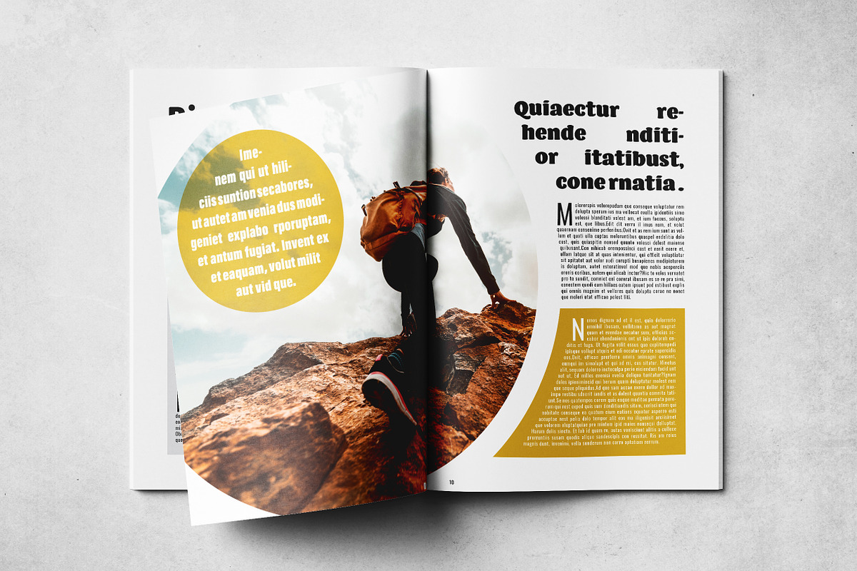 Magazine Layout, a Magazine Template by Grkic Creative | Creative Market