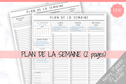 FRENCH Weekly Planner Printable Sheets
