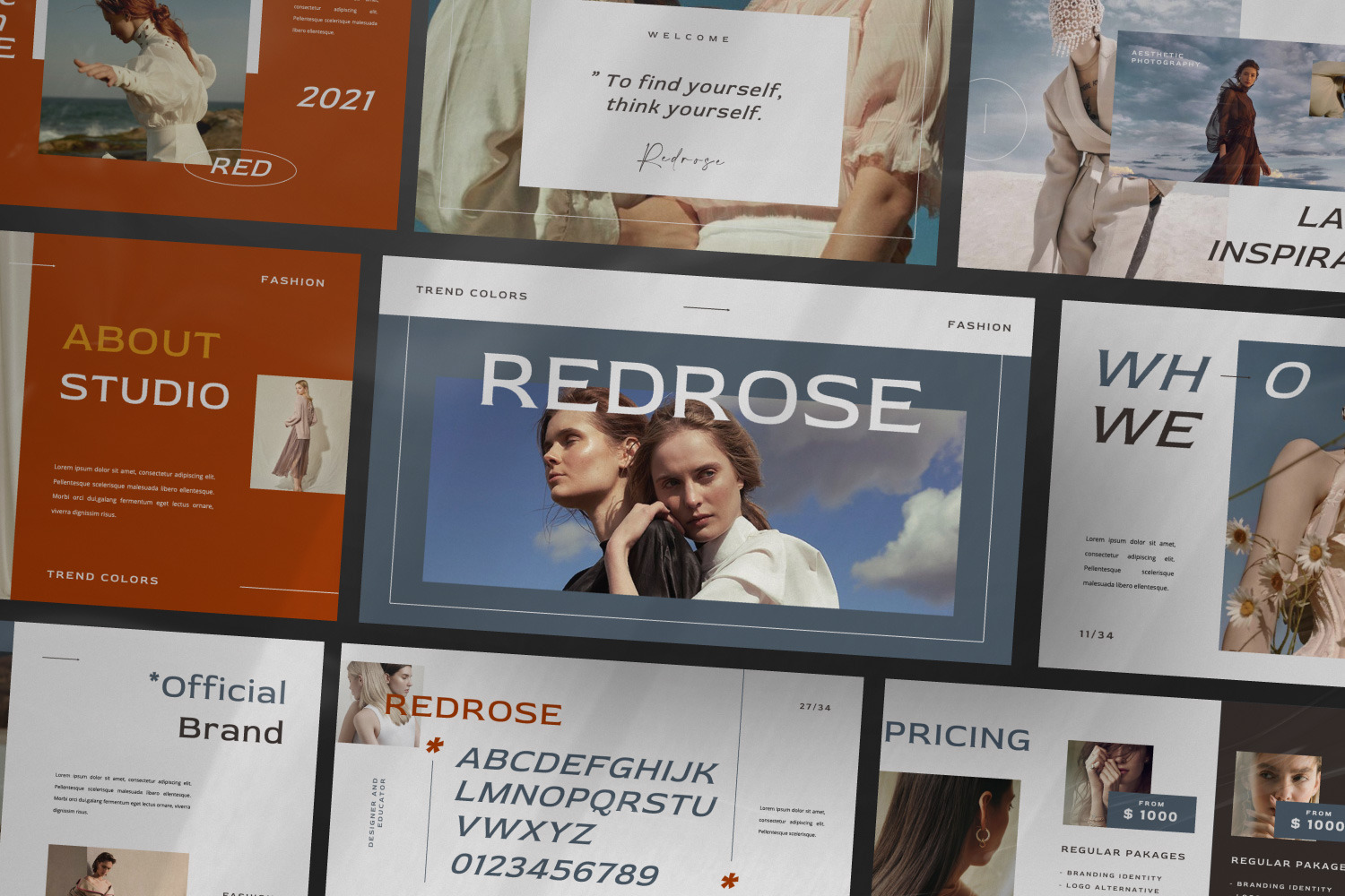 Red Rose Powerpoint, a Presentation Template by Typetemp Studio