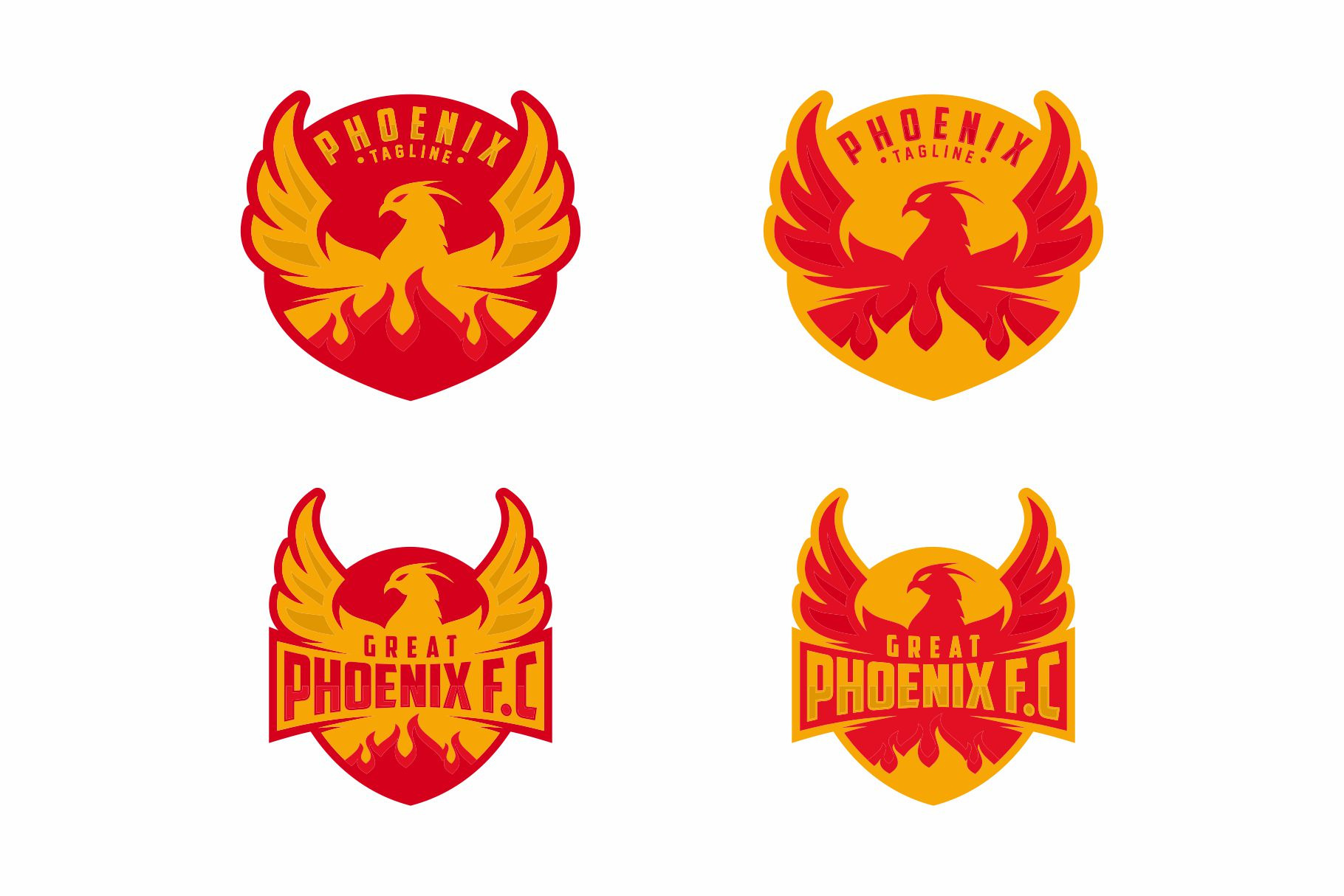 Phoenix bird emblem logo design, a Branding & Logo Template by ...