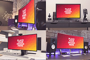 24 PSD PC Monitor Mock-up, a Product Mockup by Laura