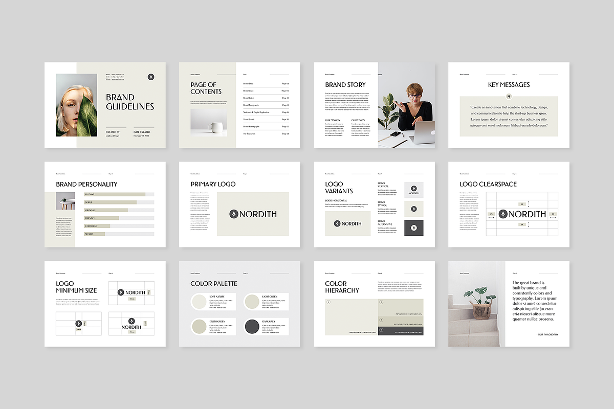 Brand Guidelines | MS Word & Indd, a Brochure Template by Leaflove