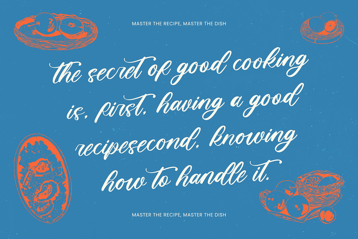 Seafood Gather Bold Calligraphy, a Script Font by Letterena Studios Script