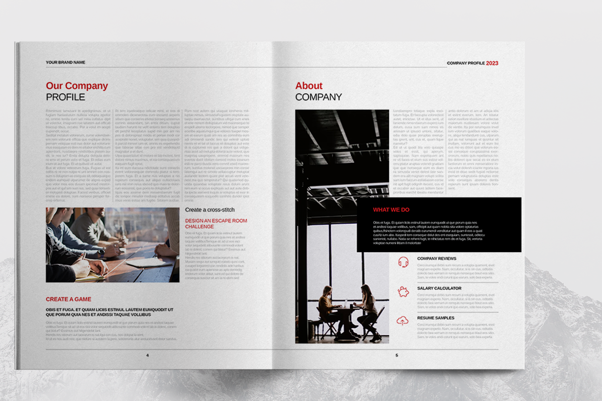 Red Company Profile Template