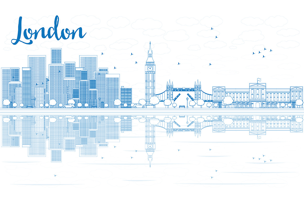 Outline London skyline | Illustrations ~ Creative Market