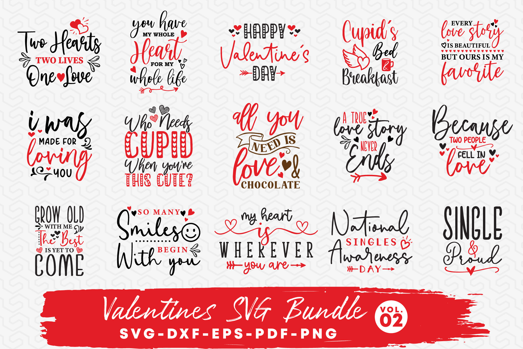 Valentine's SVG Bundle Vol.2, a Graphic by CraftlabSVG