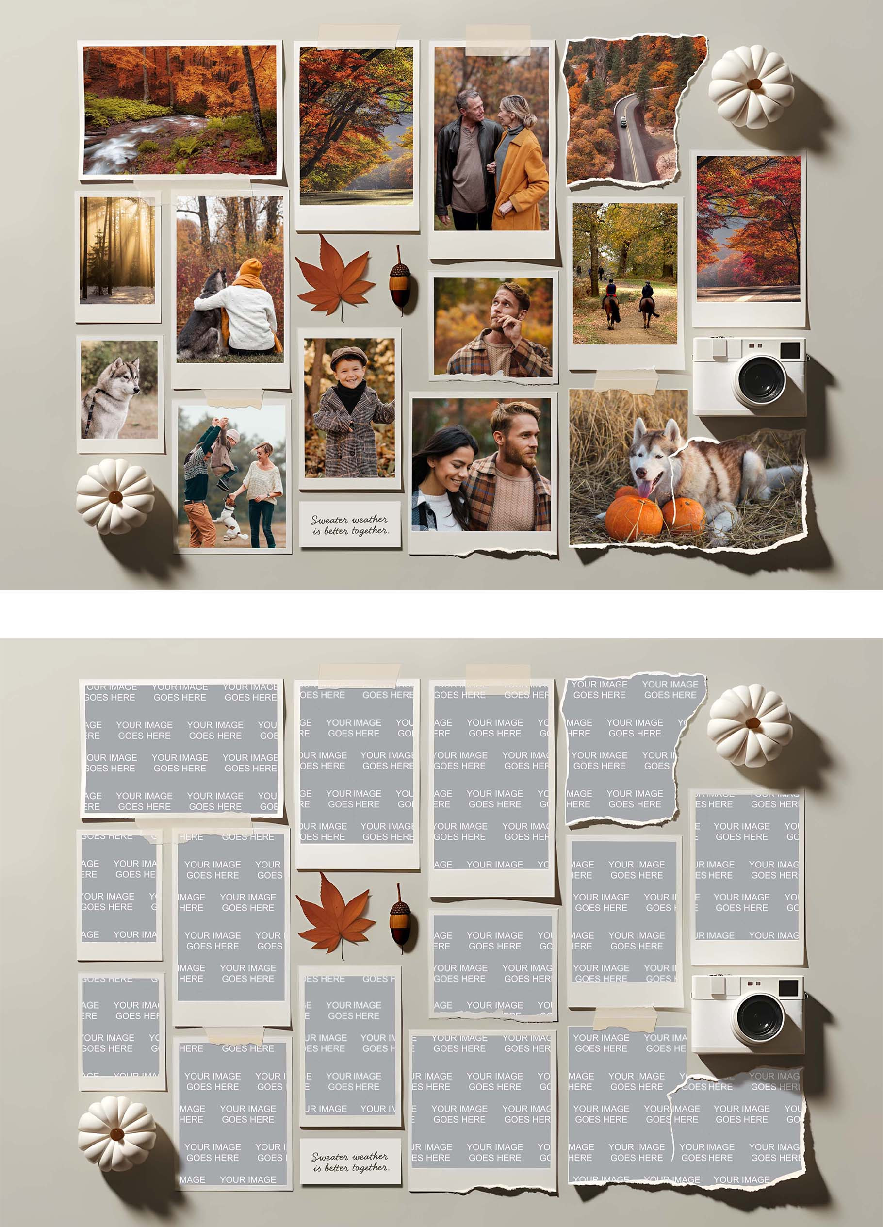 Autumn Fall Photo Collage Template, a Card Template by BrandPacks