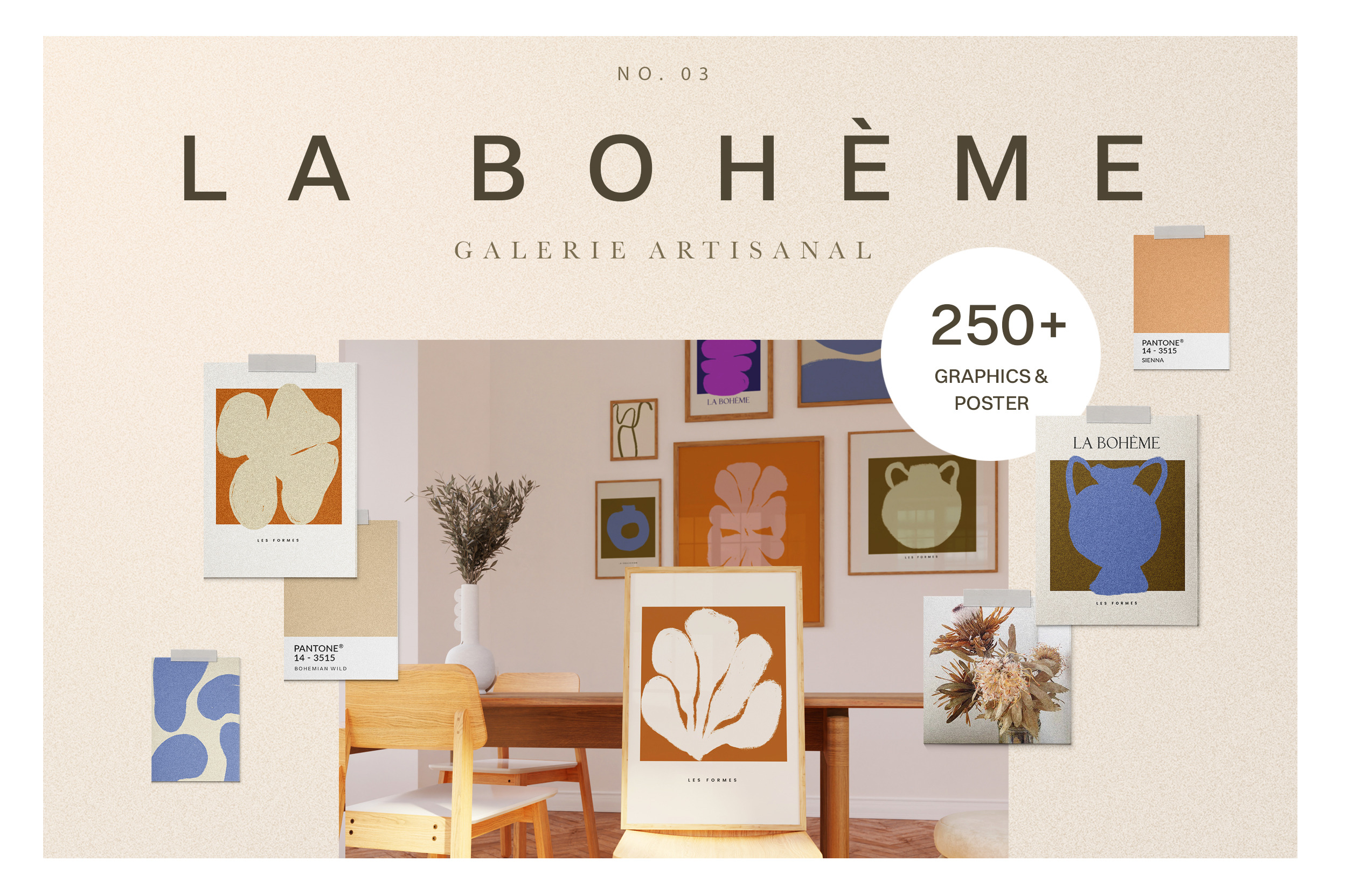 Boho Retro Poster & Graphic Trends | Creative Market