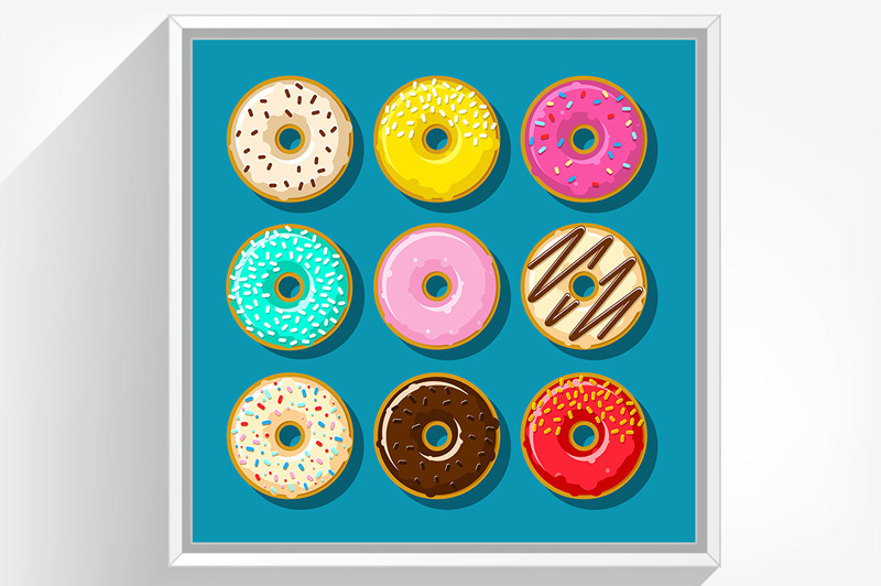 Different cute donuts, a Food Illustration by VectorStory