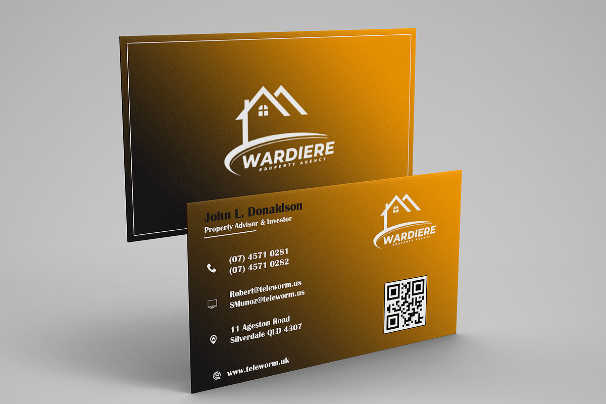 Printable Double-Sided Card PSD Template