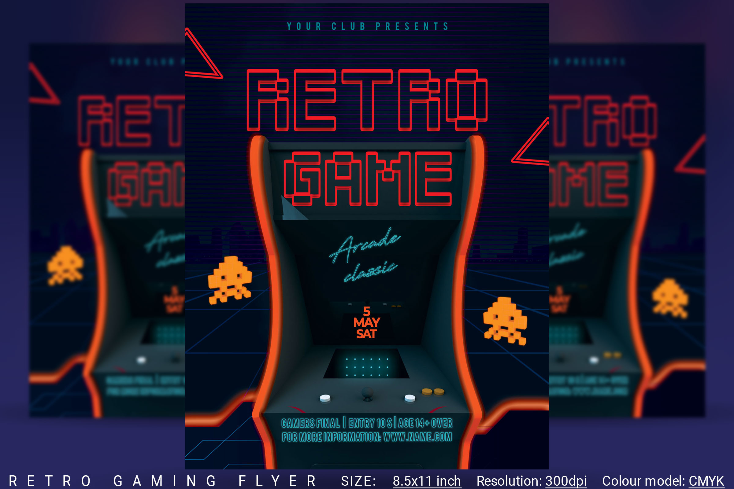 Retro Gaming Flyer, a Flyer Template by Artolus