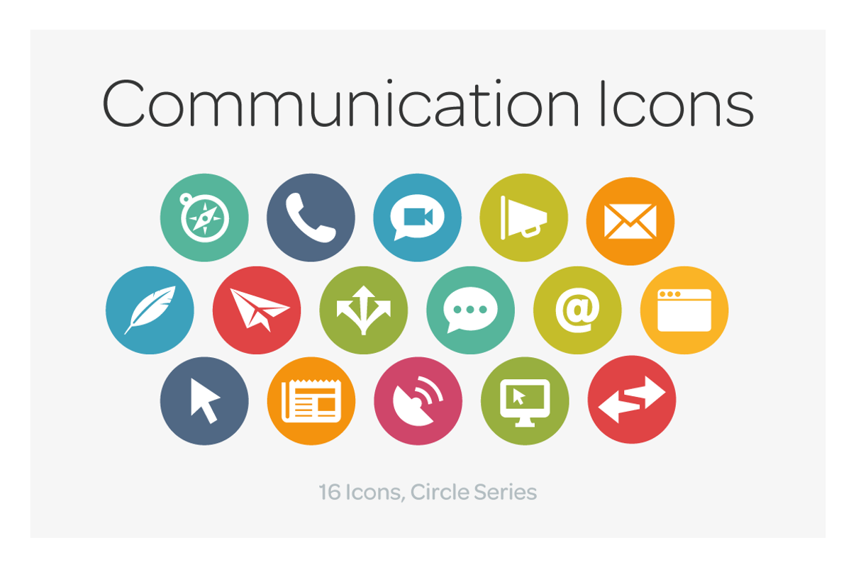 Circle Icons: Communication, an Icon by Scott Dunlap