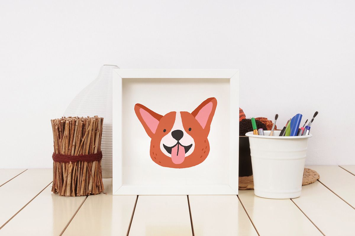 Cute pets muzzles set, an Animal Illustration by Good Studio