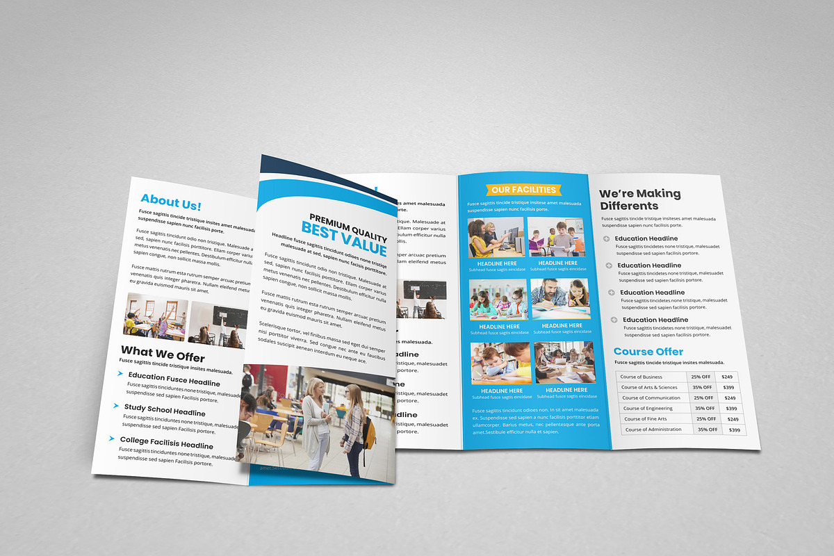 Education School Trifold Brochure