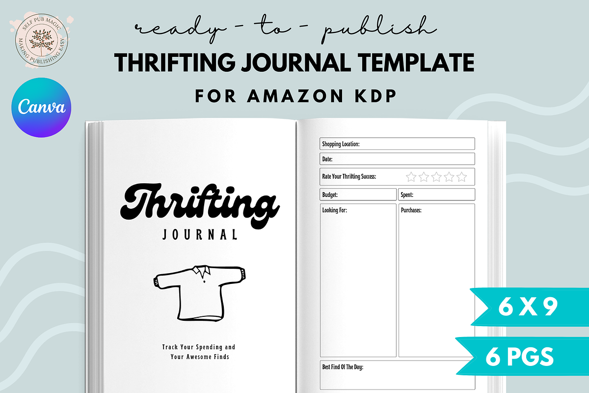 Thrifting Journal Template for KDP, a Magazine Template by Self ...
