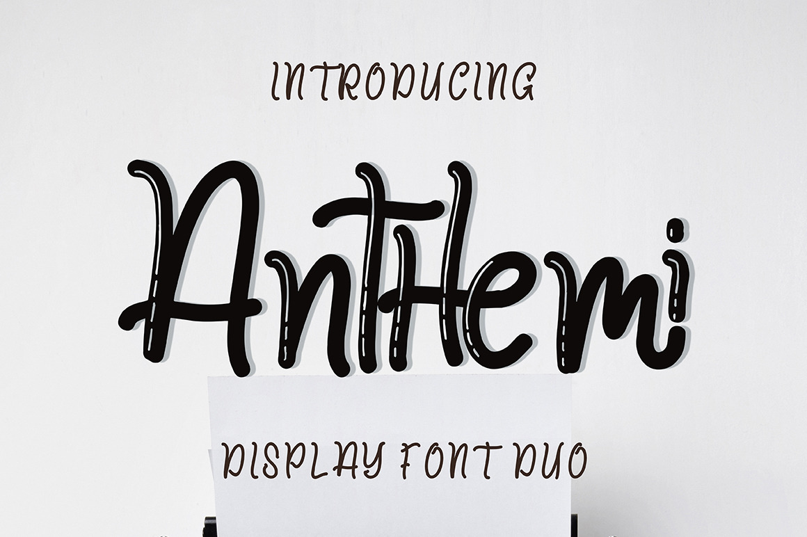 Anthemi Font Duo, a Script Font by pineungtype