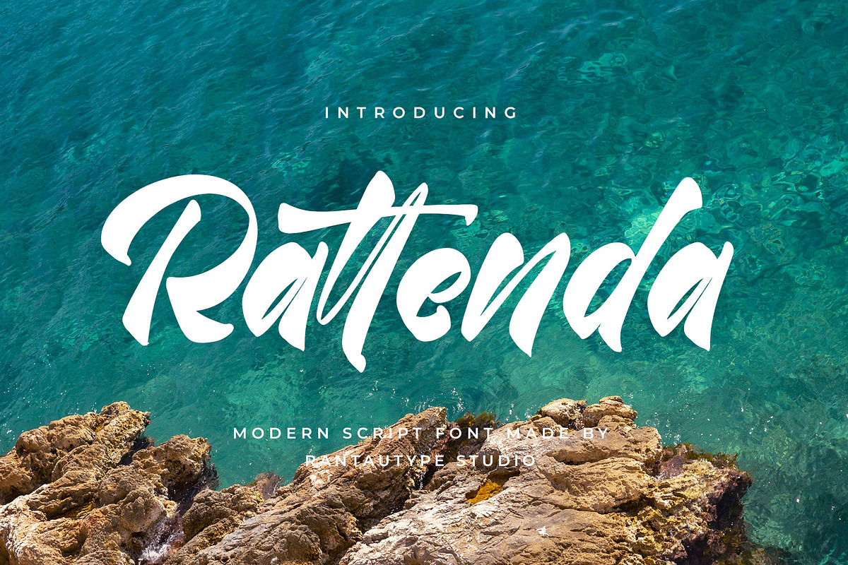 Rattenda Modern Script Font, a Script Font by RantautypeStudio