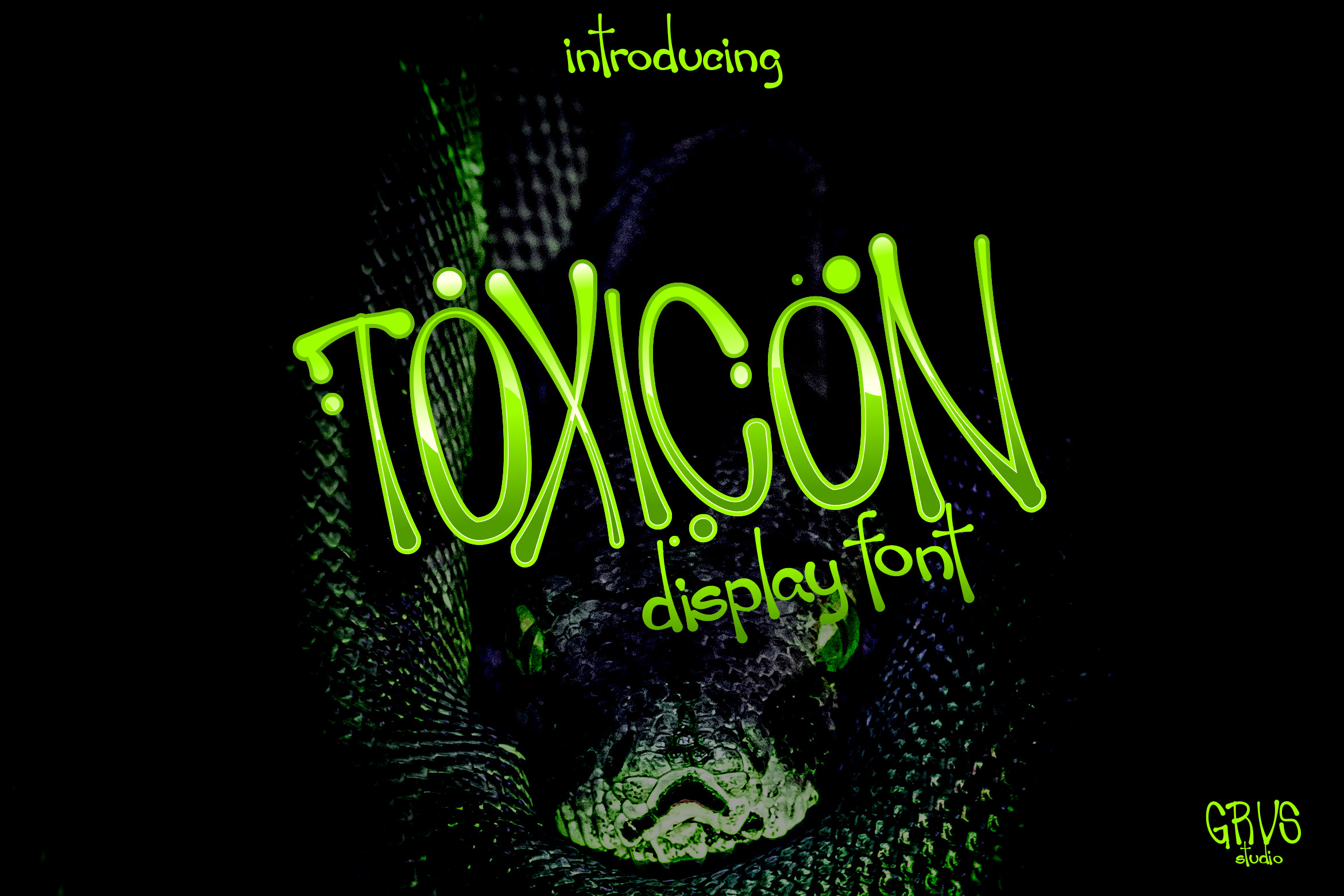 Toxicon Font, a Handwritten Font by GRVS Studio