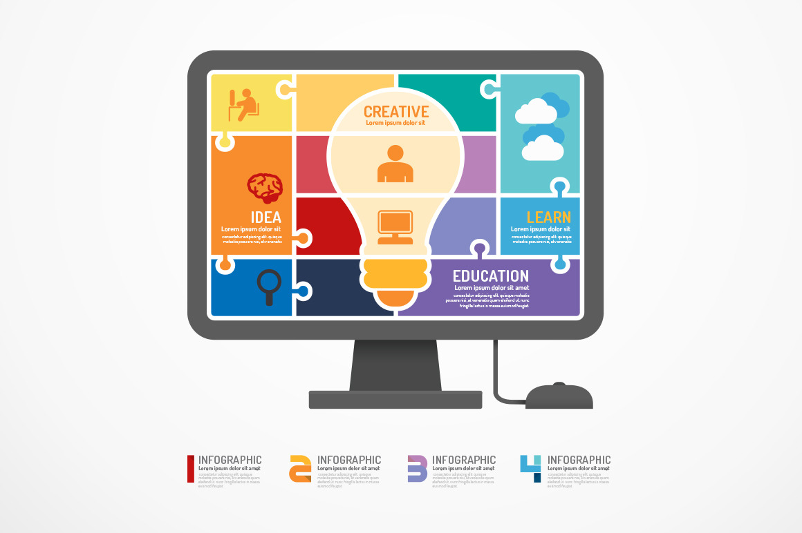 infographic Template computer jigsaw, a Presentation Template by ...