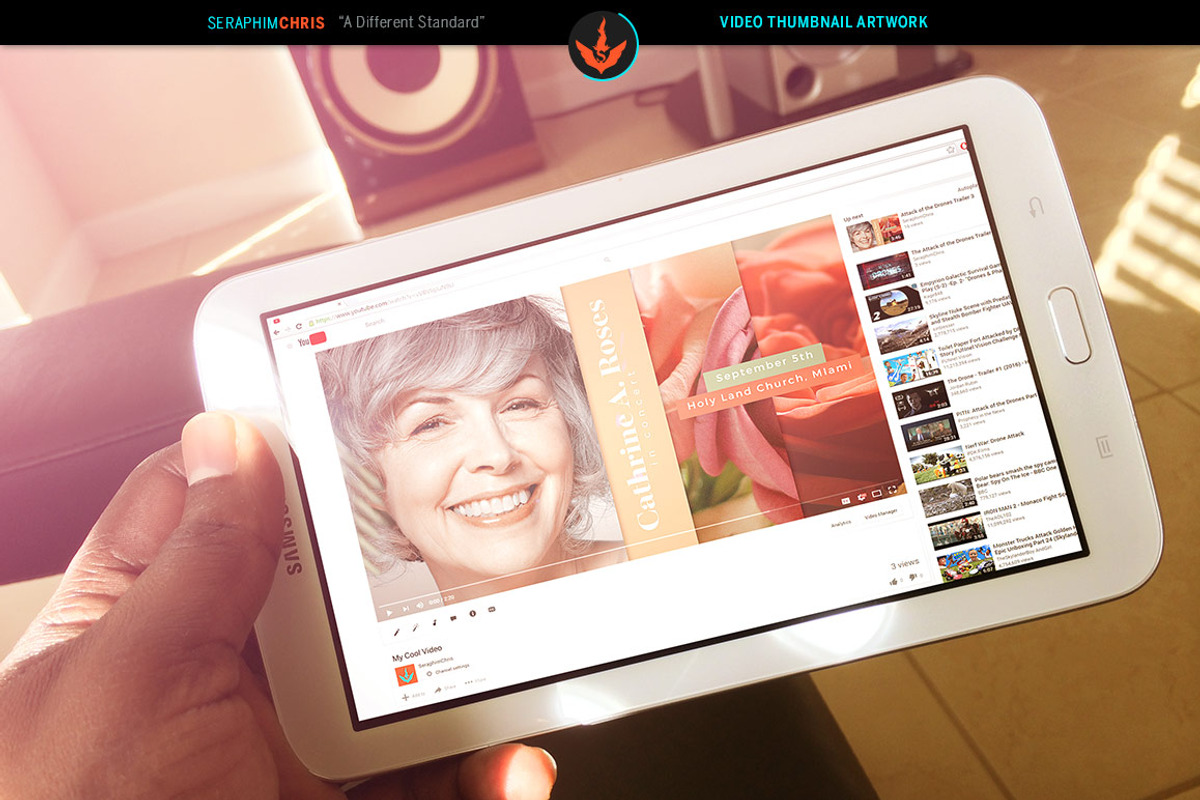 Red Rose Video Thumbnail Template, a Social Media Template by SeraphimChris