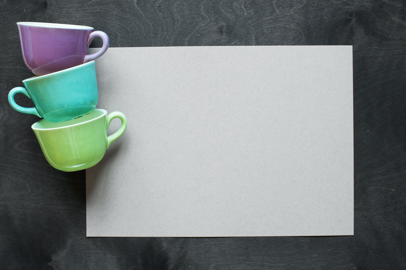 Blank sheet of paper and vintage cup, a Food & Drink Photo by AlinaKho