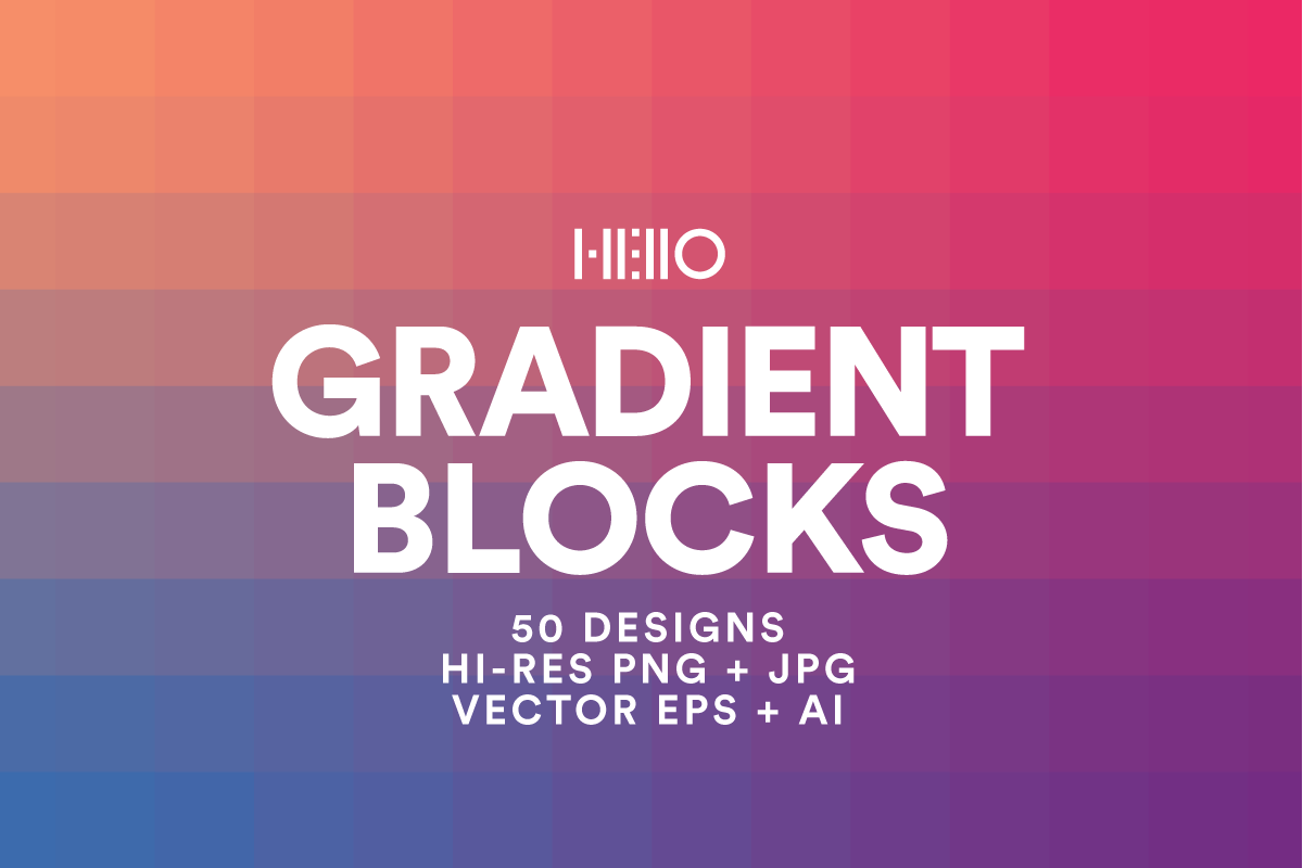 Gradient Blocks Collection, a Pattern Graphic by Hello Mart | Creative ...